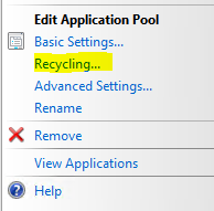 Tip of the Week 1 - IIS Application Pool Recycling - WardNet